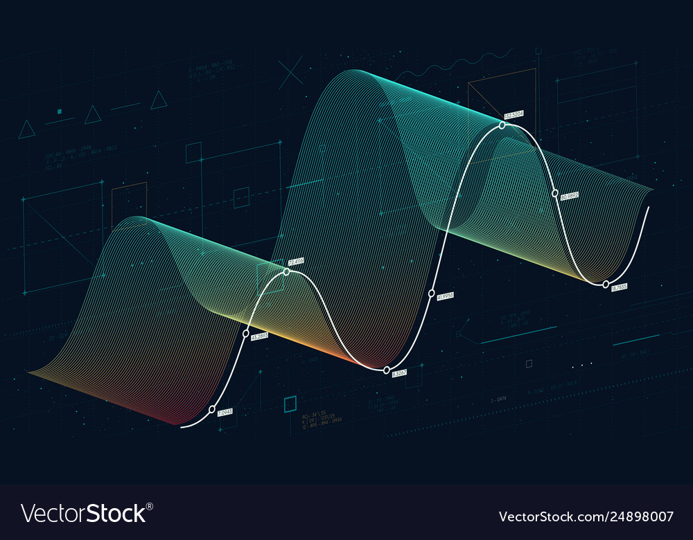 Financial analysis complex databases Royalty Free Vector