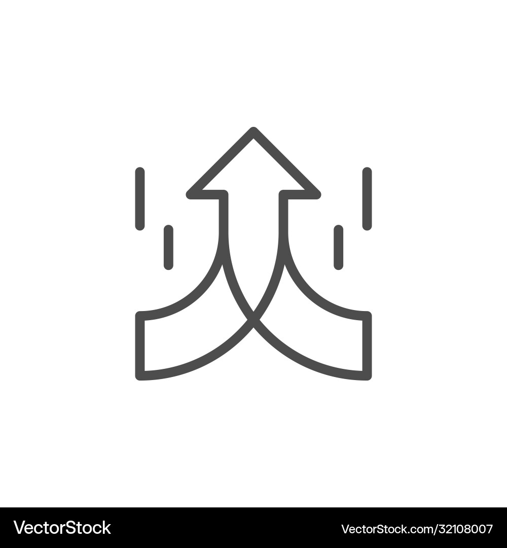 Goal sign line outline icon Royalty Free Vector Image