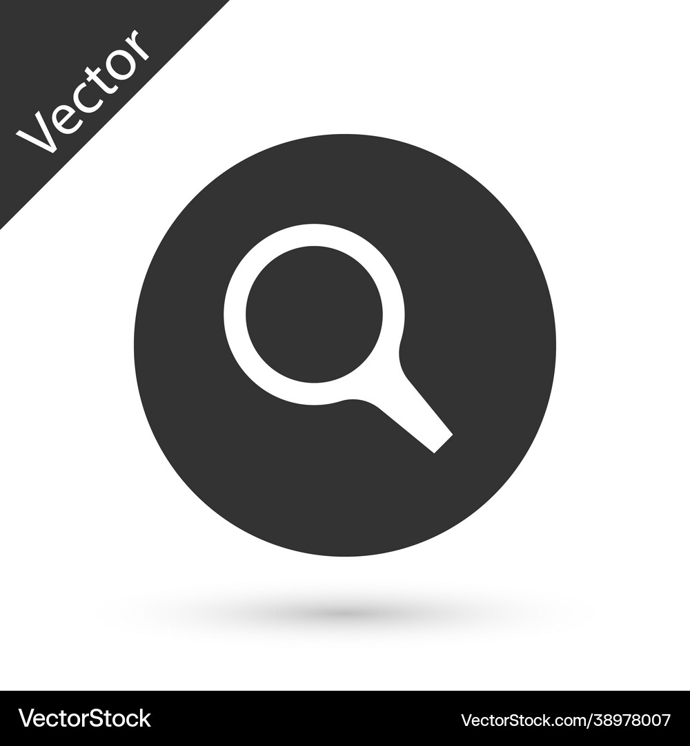 Grey magnifying glass icon isolated on white Vector Image