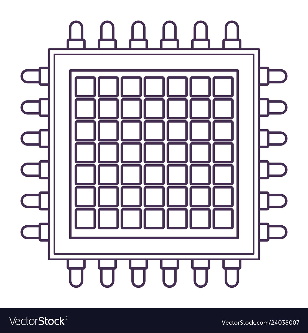Microchip isolated icon Royalty Free Vector Image