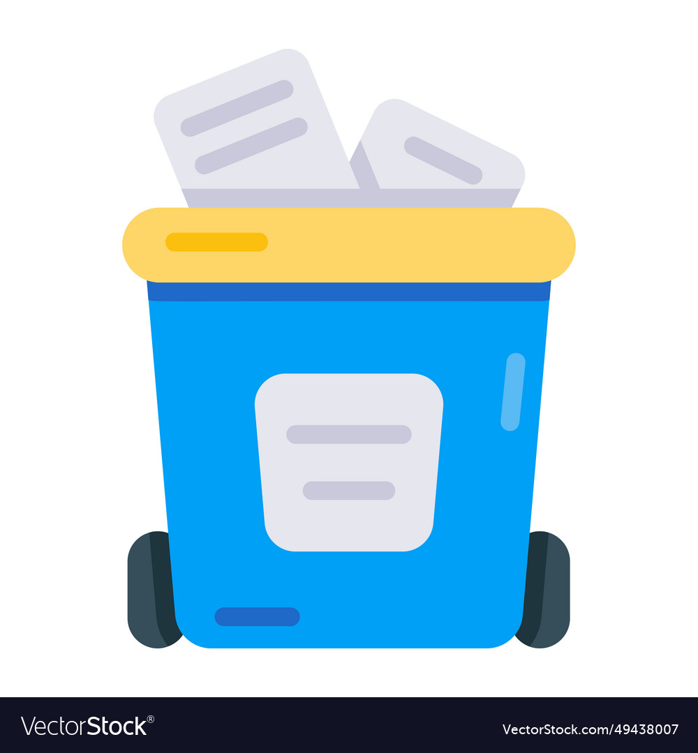 Paper bin Royalty Free Vector Image - VectorStock