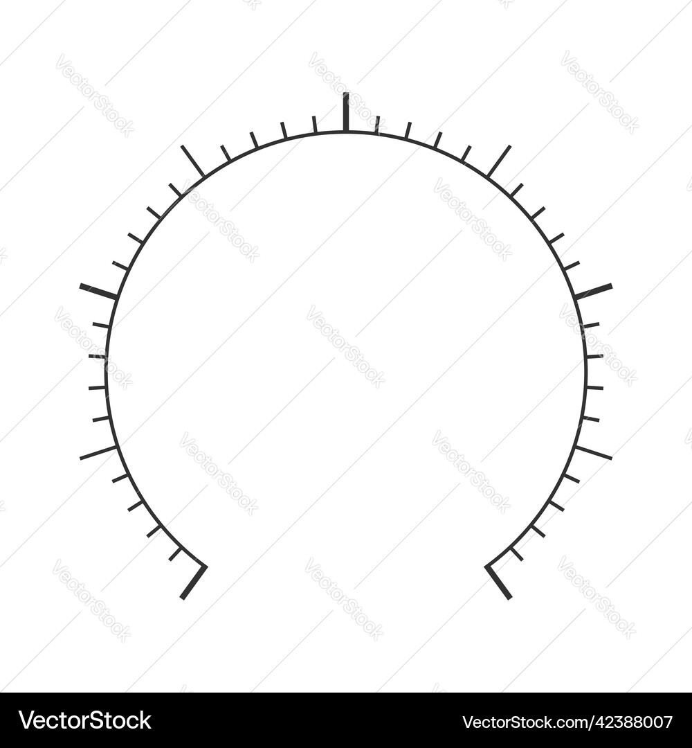 Round measuring scale of pressure meter manometer Vector Image