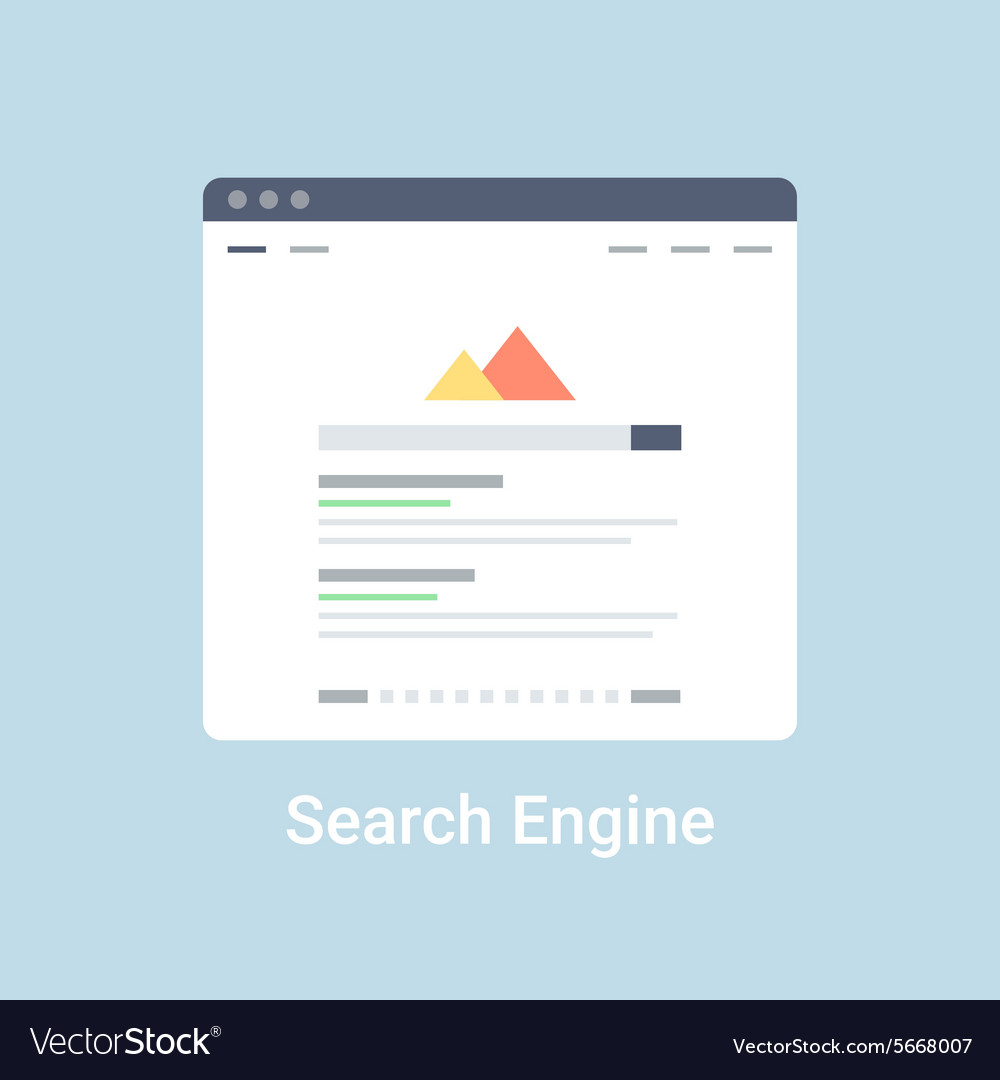 Search engine wireframe Royalty Free Vector Image