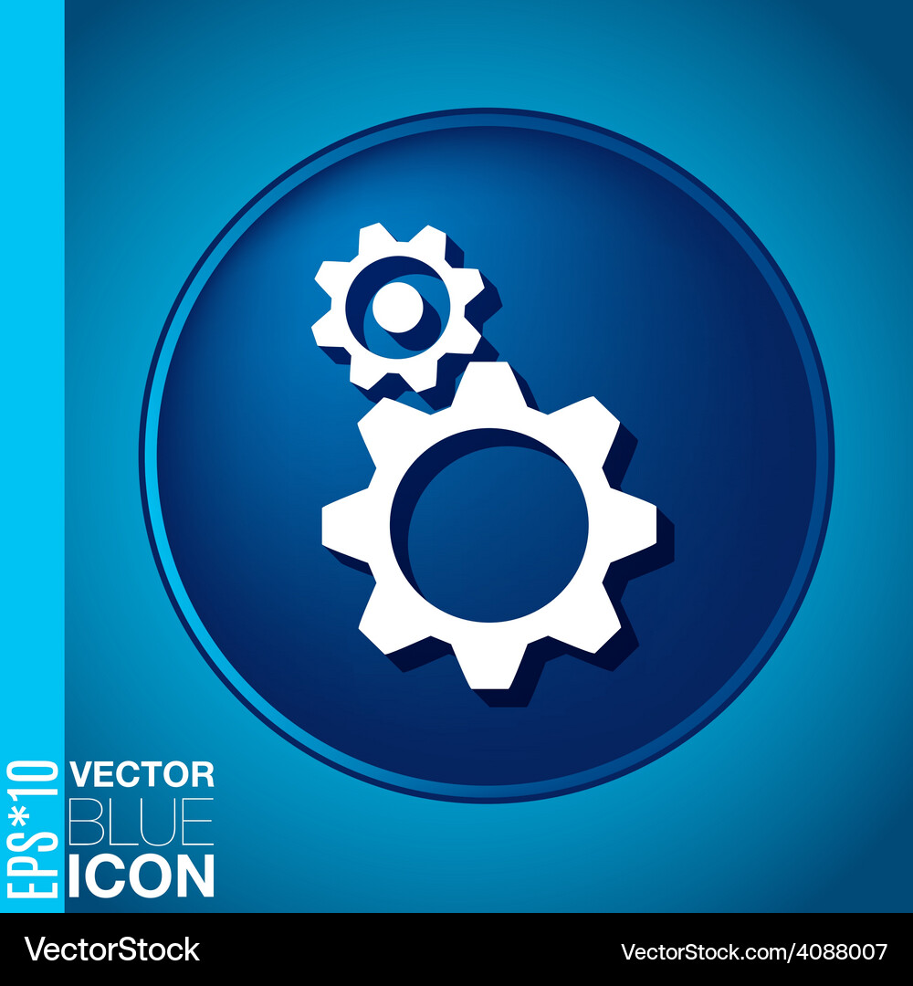 Symbol settings cogwheel icon setting and repair Vector Image
