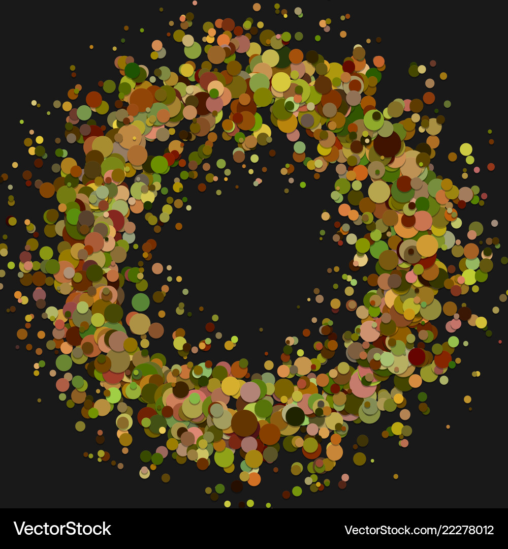 Blank abstract dispersed confetti wreath Vector Image