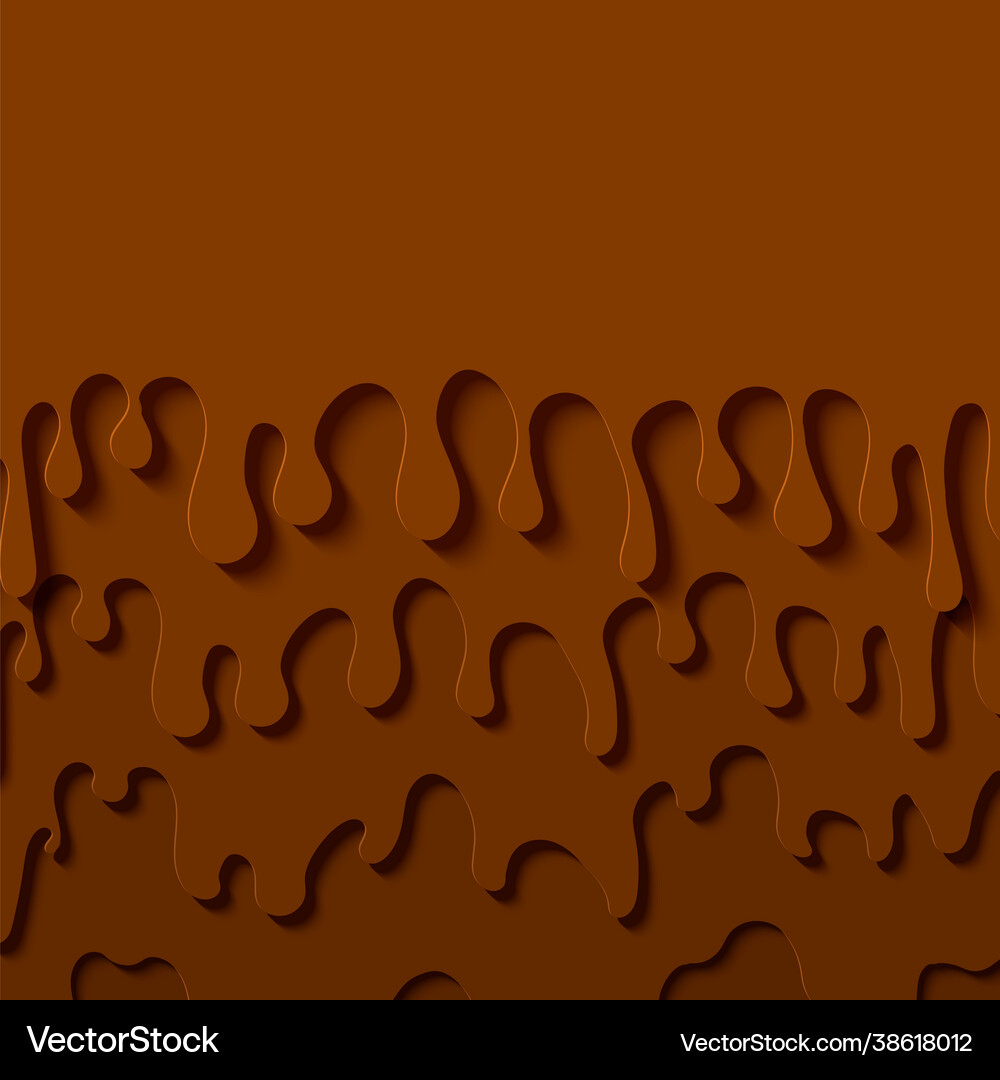 Brown abstract background in paper cut style Vector Image