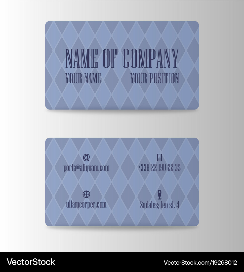 Business card background design with logo Vector Image