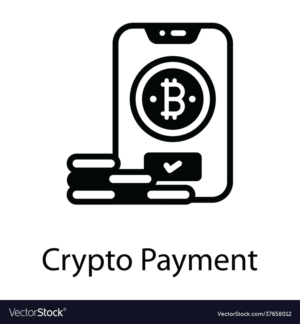 Crypto payment Royalty Free Vector Image - VectorStock