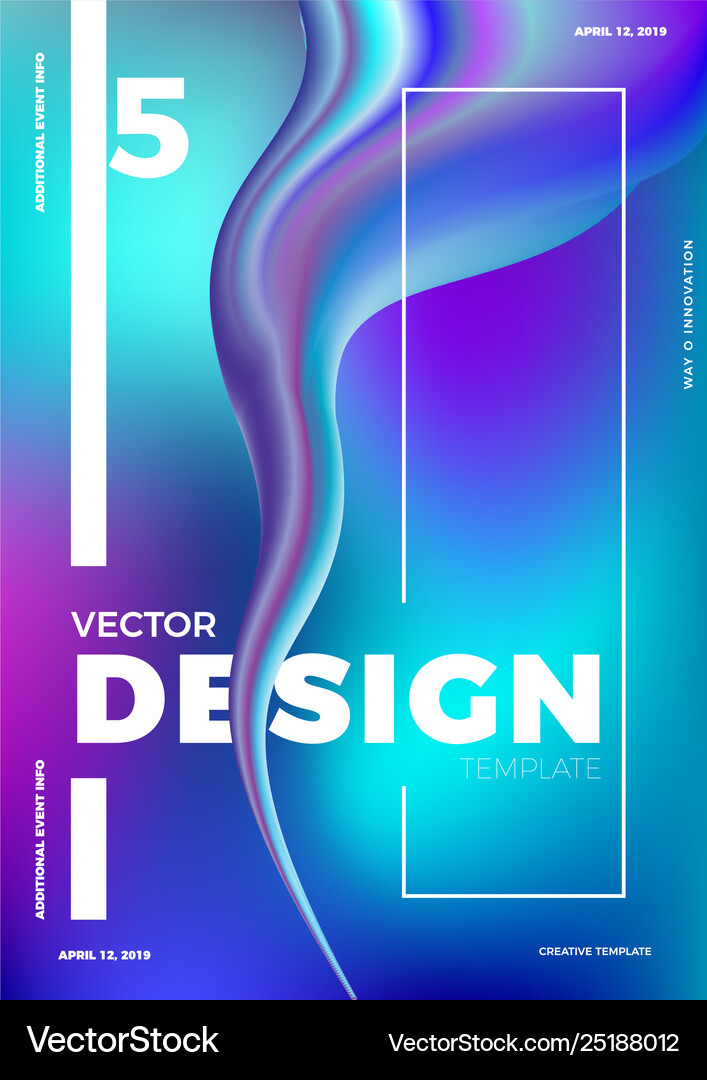 Design template for event poster flyer cover Vector Image