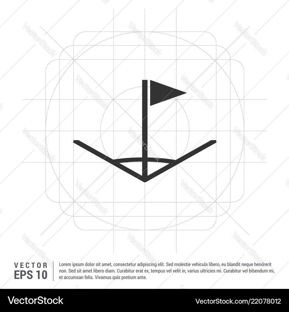 Football corner flag icon Royalty Free Vector Image