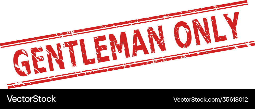 Gentleman only watermark with unclean style Vector Image