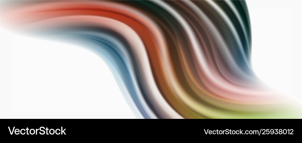Modern liquid color flow on white - colorful Vector Image