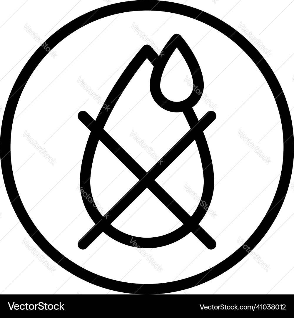 No water drop icon outline save clean eco Vector Image