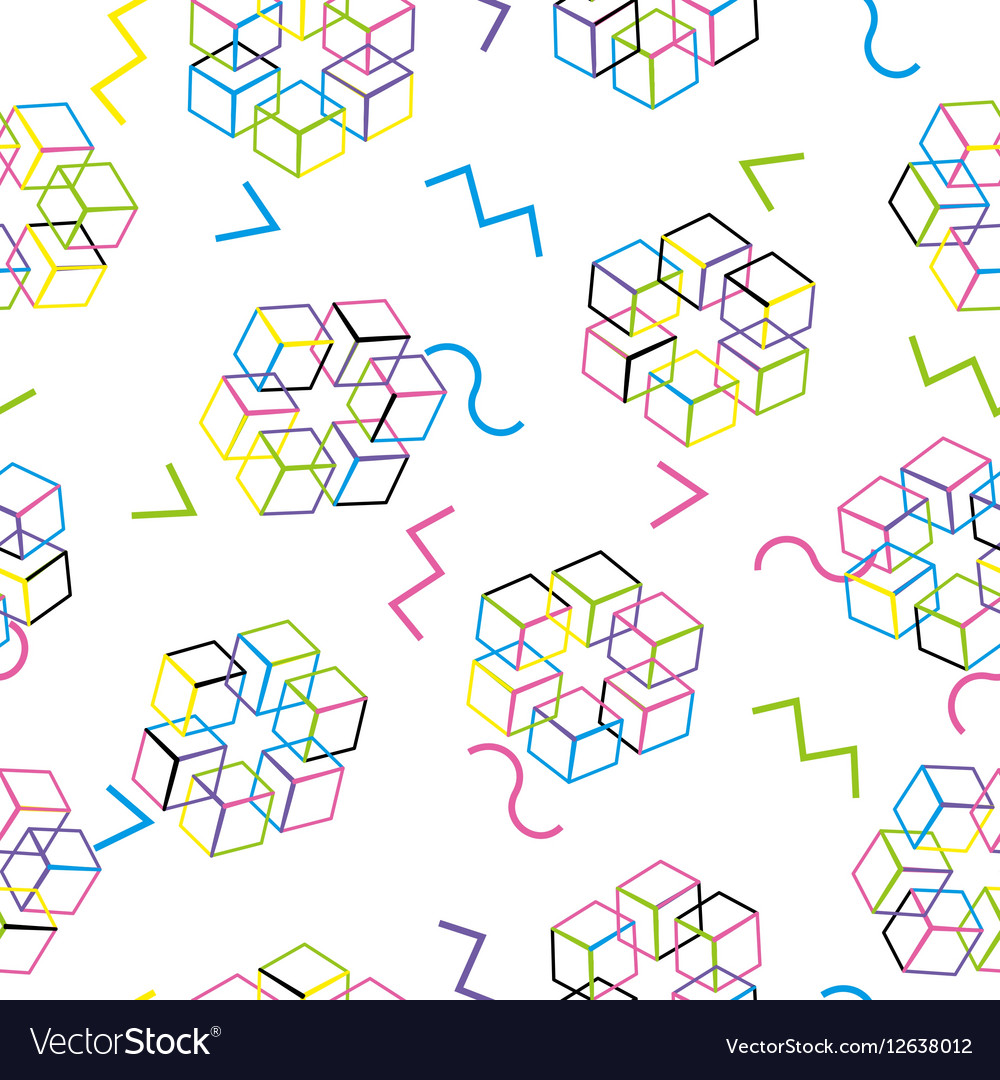 Pattern 80s geometric seamless abstract Royalty Free Vector Pattern 80s geometric seamless abstract Royalty Free Vector