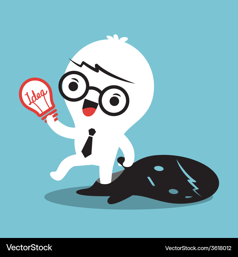 Resolution concept cartoon with business man with Vector Image