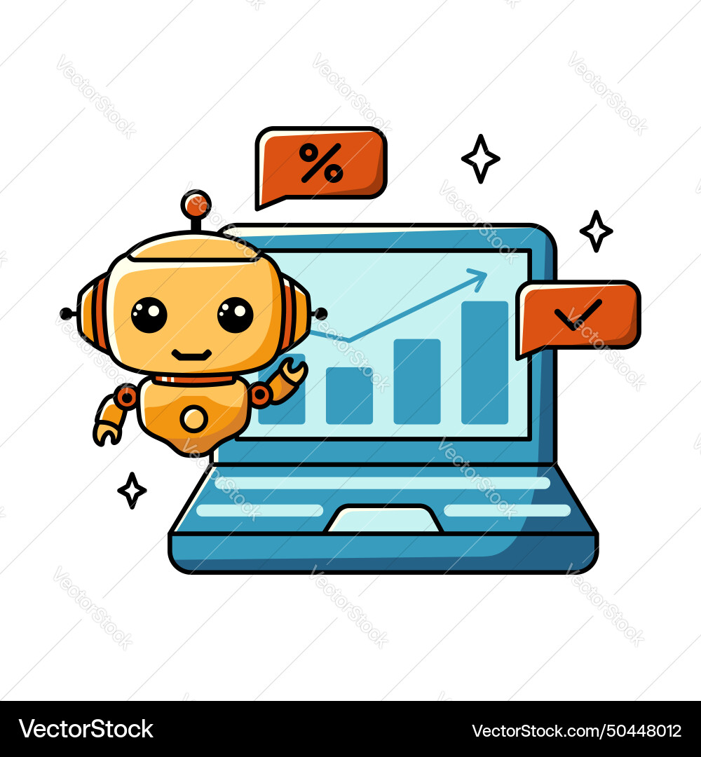 Using ai in business and finance chat bot Vector Image