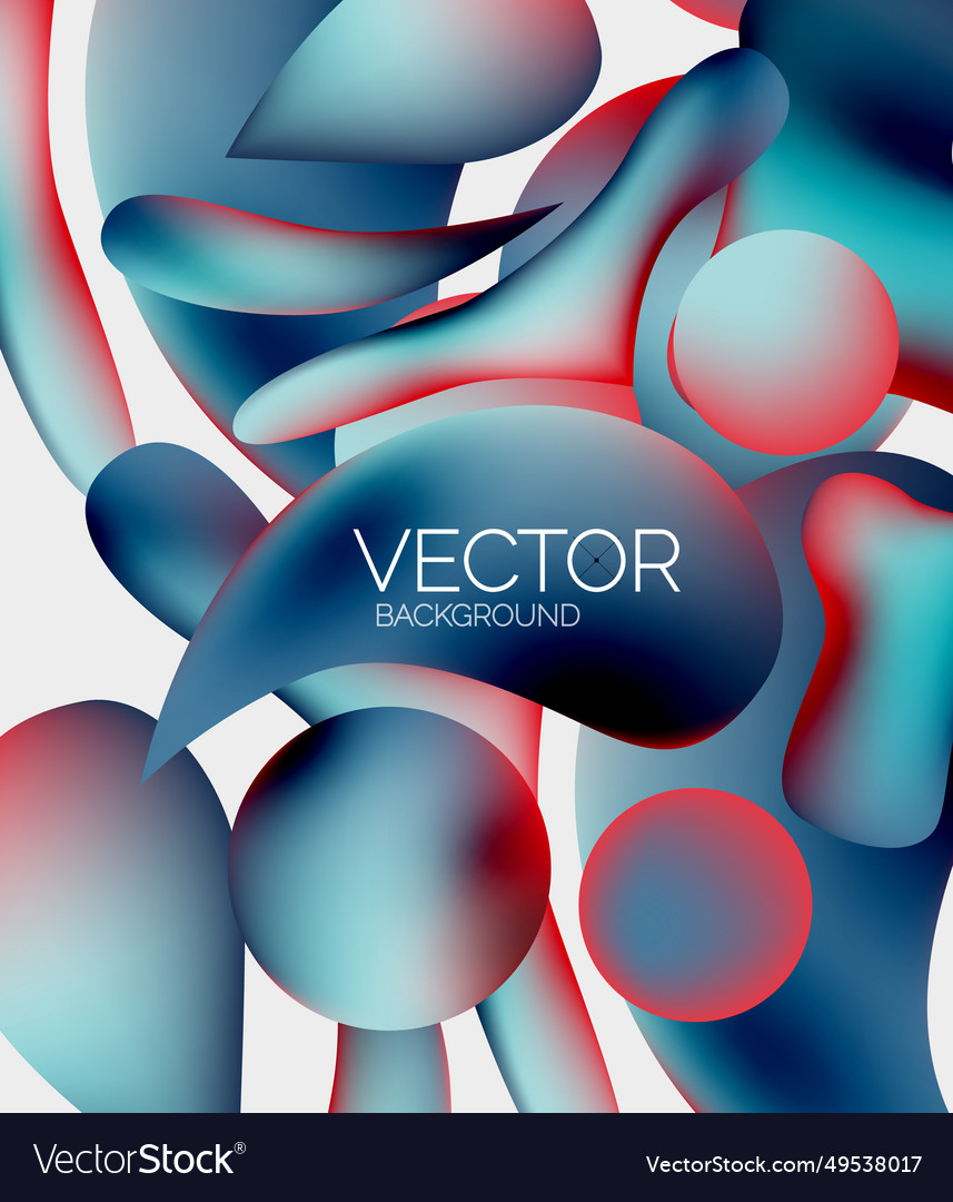 Abstract liquid bubble background Royalty Free Vector Image