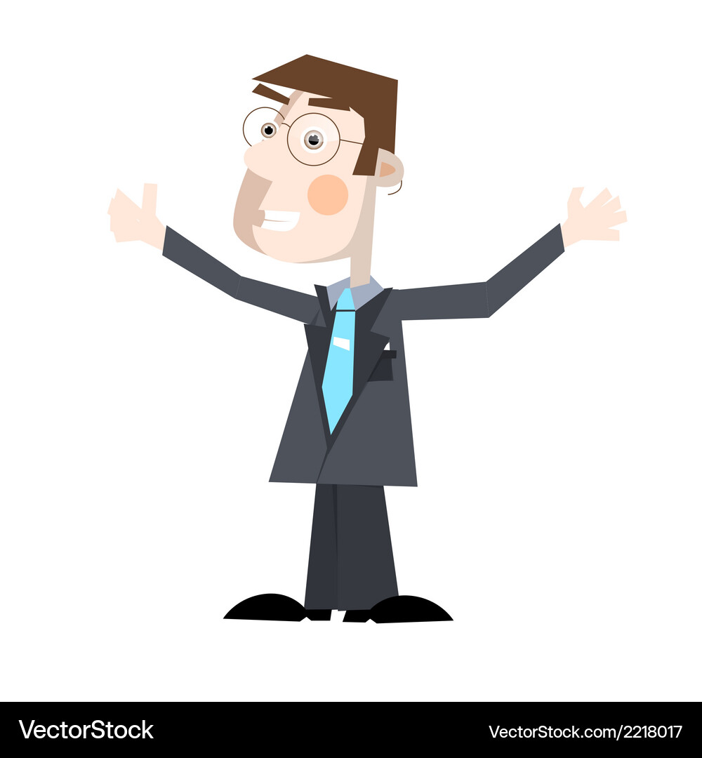 Business man isolated on white background Vector Image