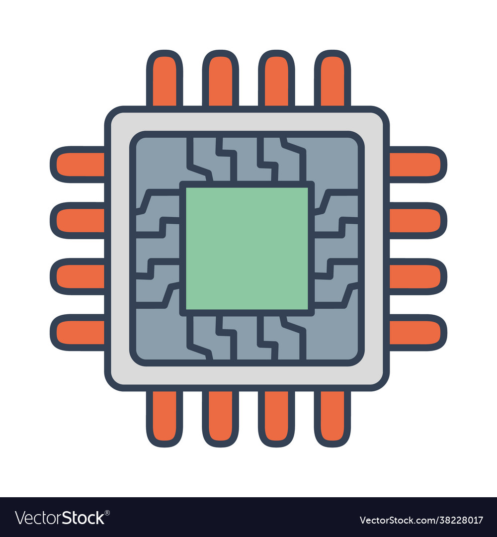 Computer chip icon Royalty Free Vector Image - VectorStock Computer chip icon Royalty Free Vector Image - VectorStock