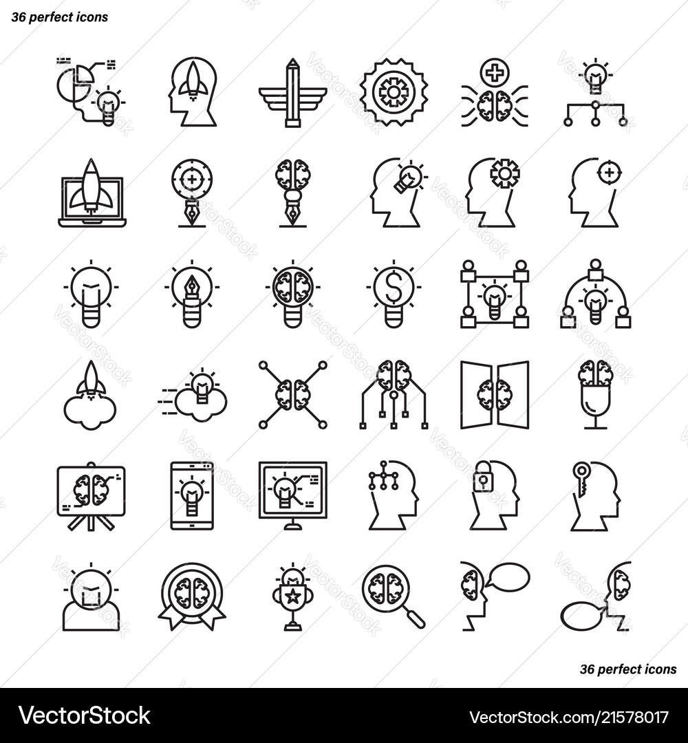 Creative and design outline icons perfect pixel Vector Image