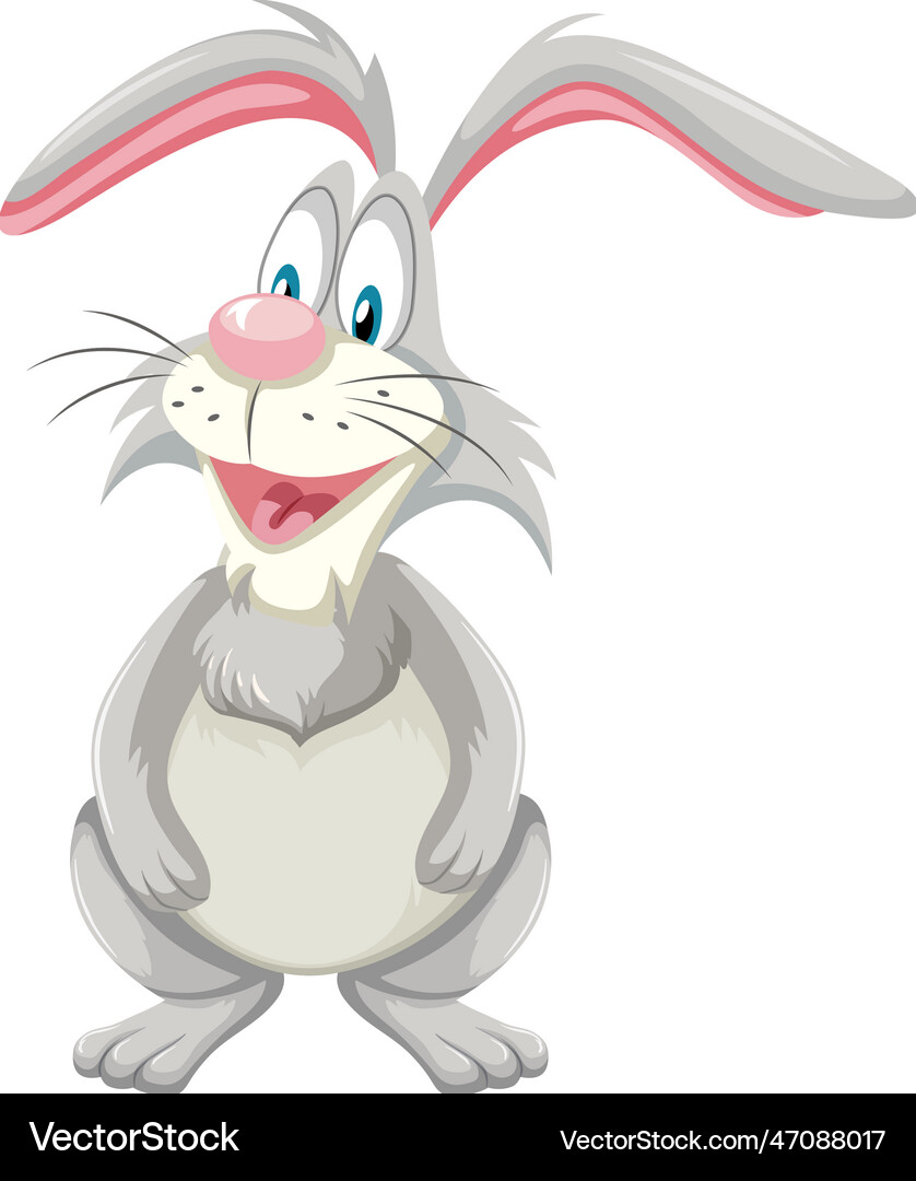 Cute playful rabbit cartoon character Royalty Free Vector