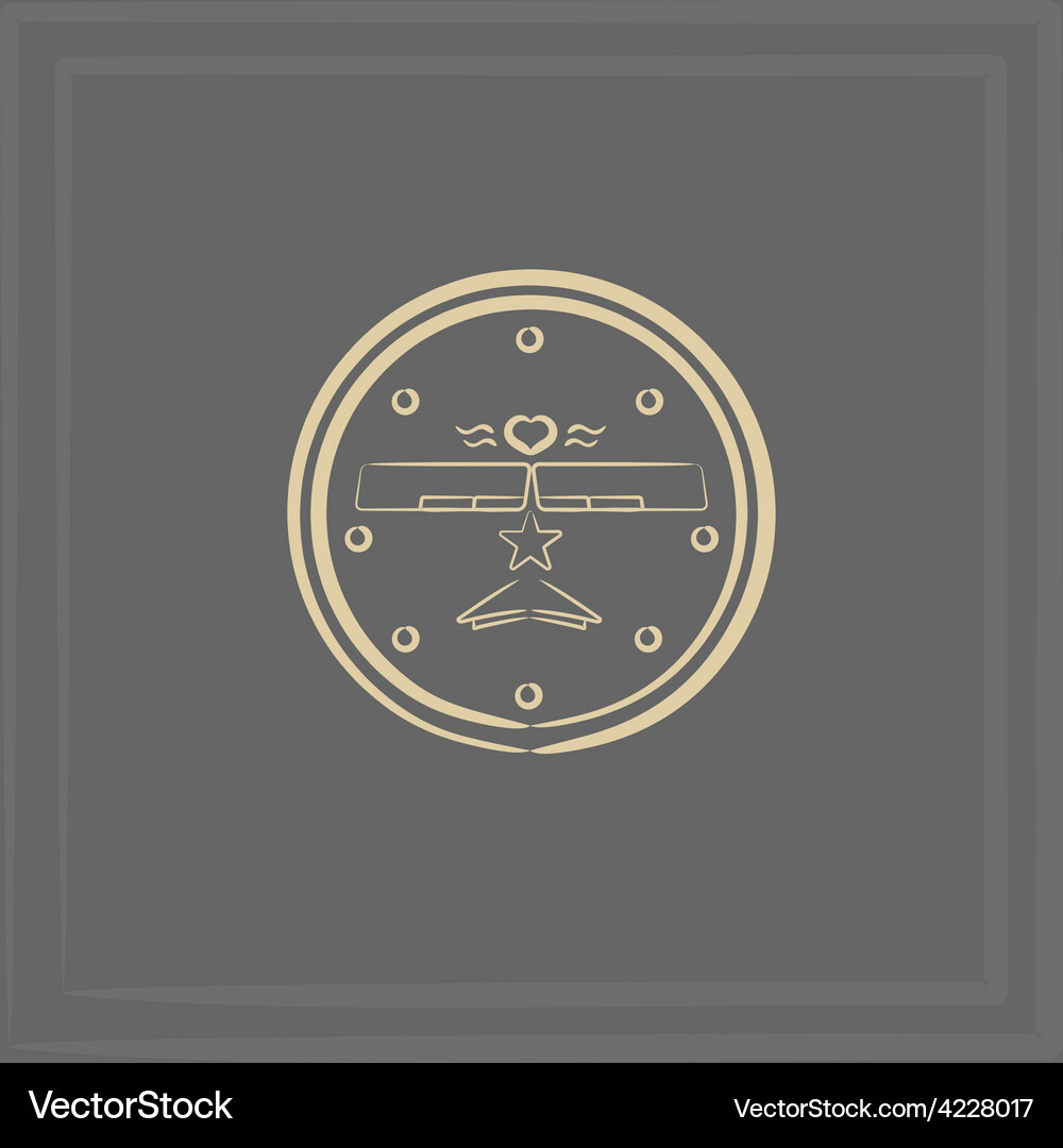 Emblem of an airplane Royalty Free Vector Image