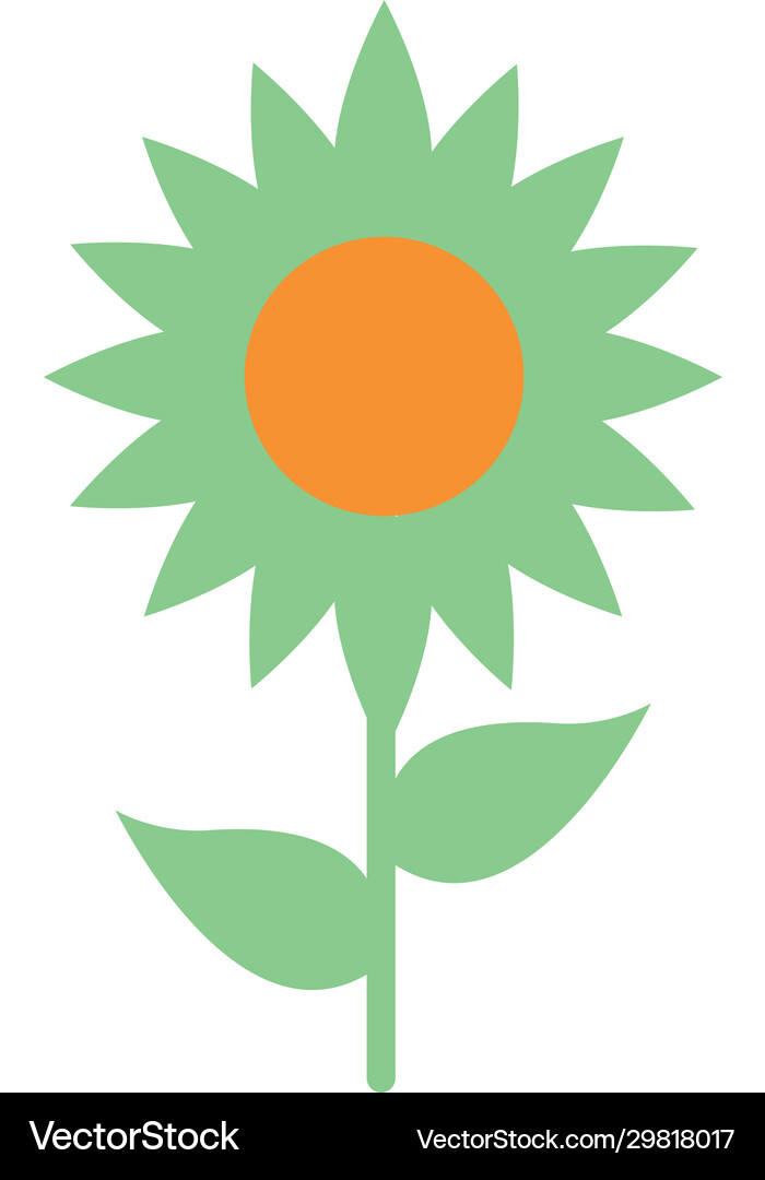 Isolated natural flower flat style icon Royalty Free Vector