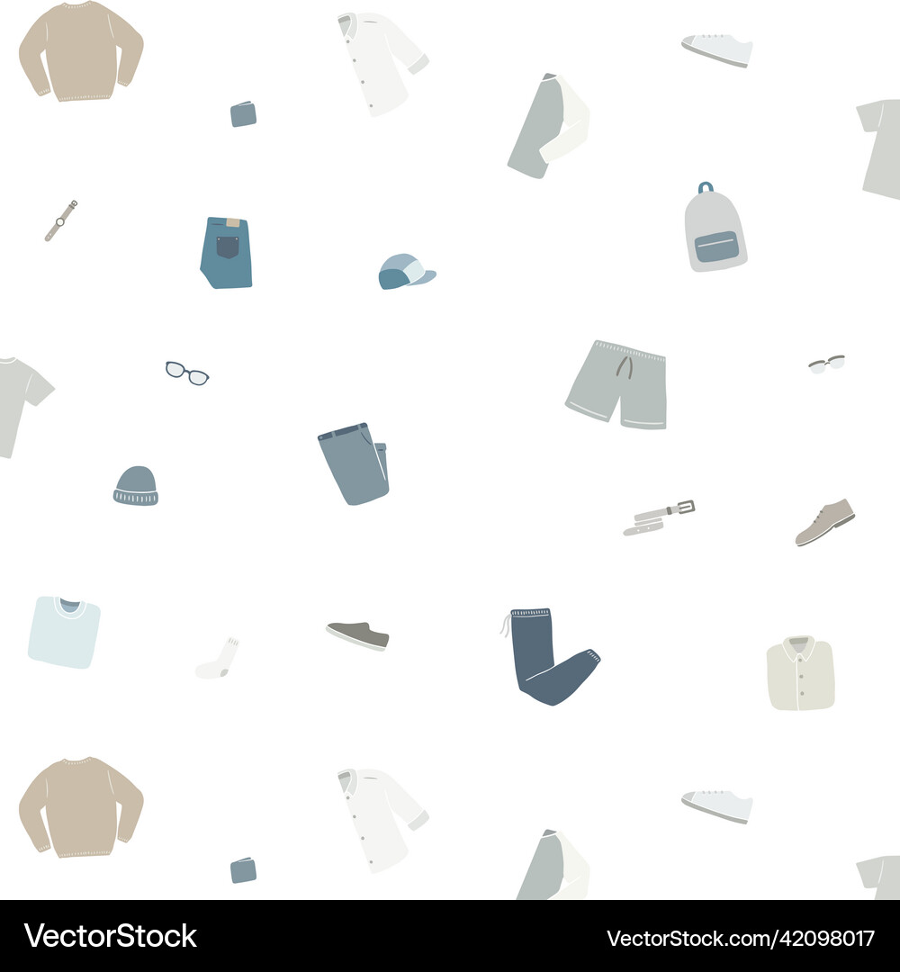 Men fashion wear pattern Royalty Free Vector Image