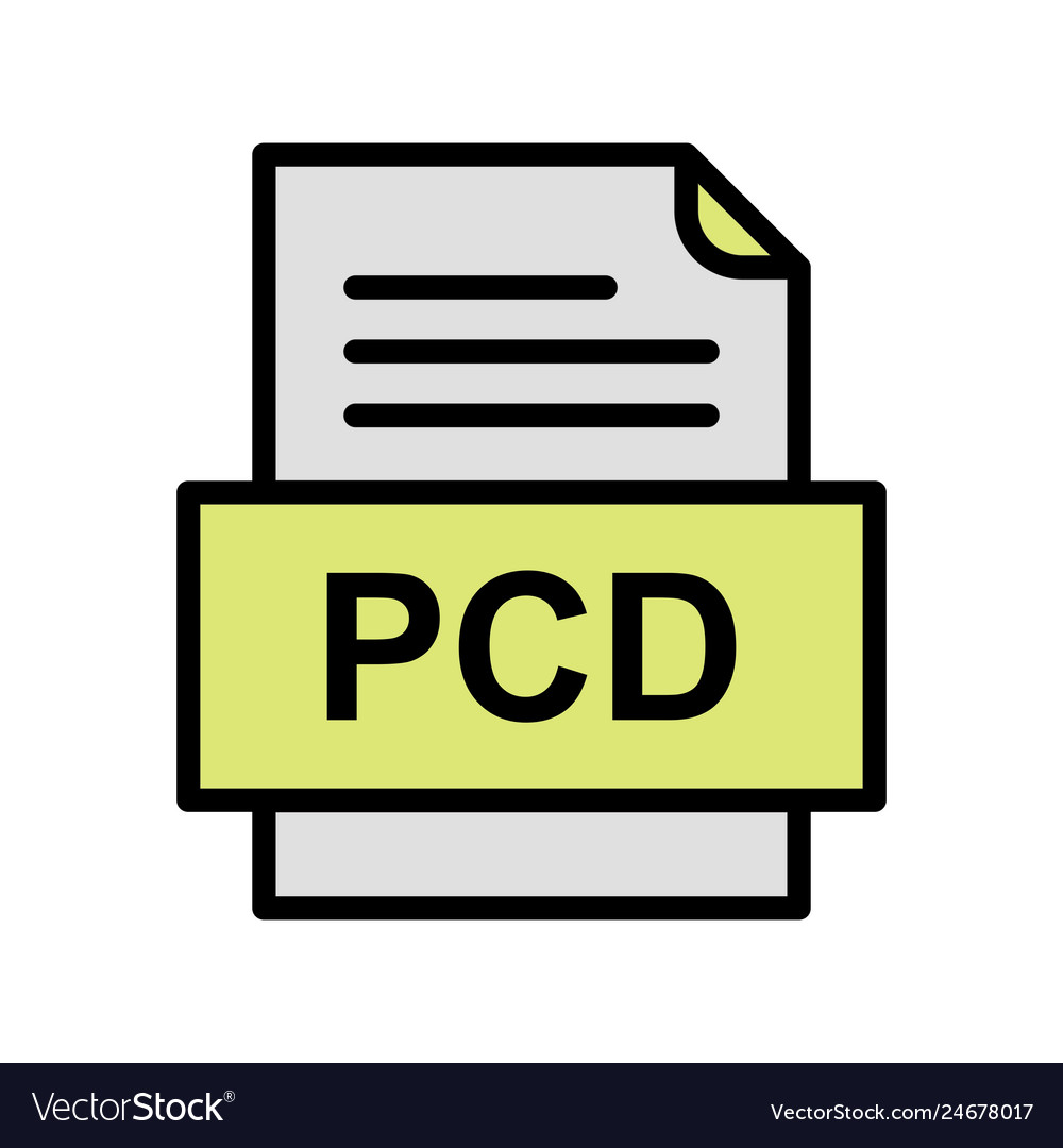 Pcd file document icon Royalty Free Vector Image