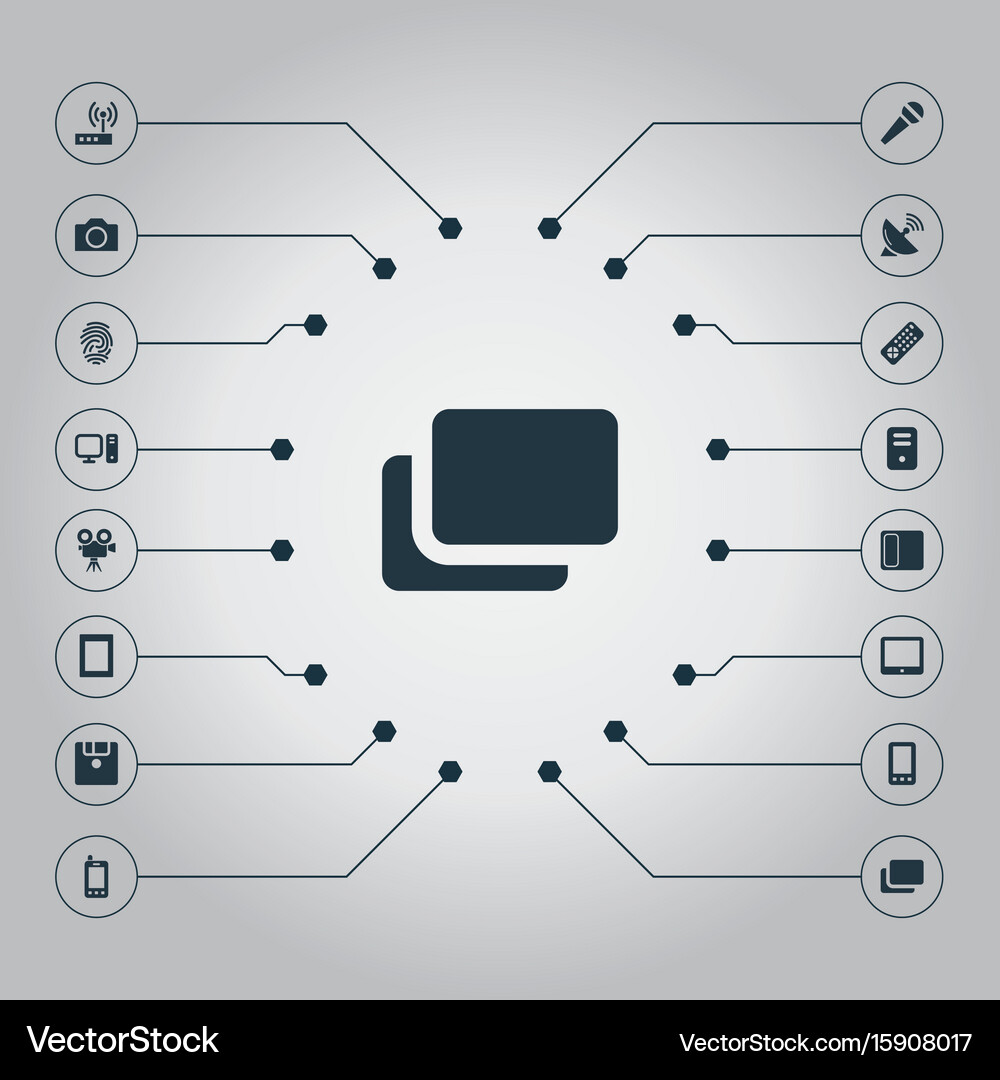 Set of simple digital icons Royalty Free Vector Image