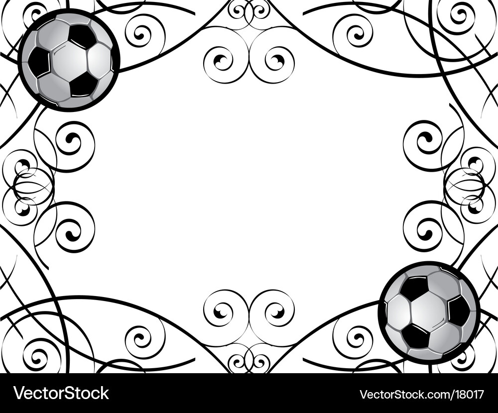 Soccer Ball Frame Royalty Free Vector Image - VectorStock