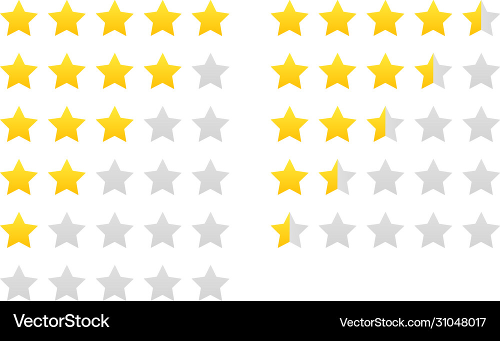 Star rating isolated icon customer service Vector Image