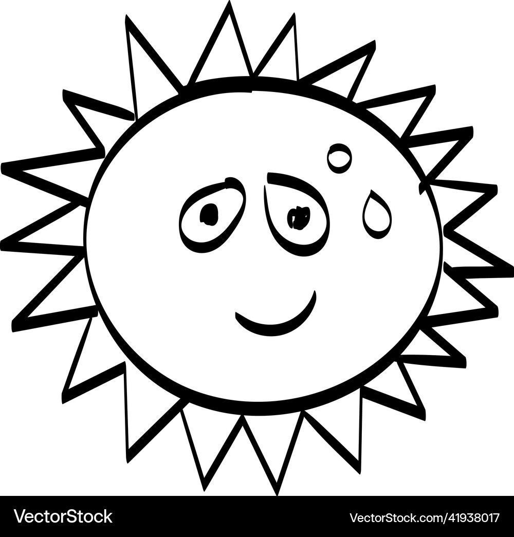 Weather line art design for print Royalty Free Vector Image