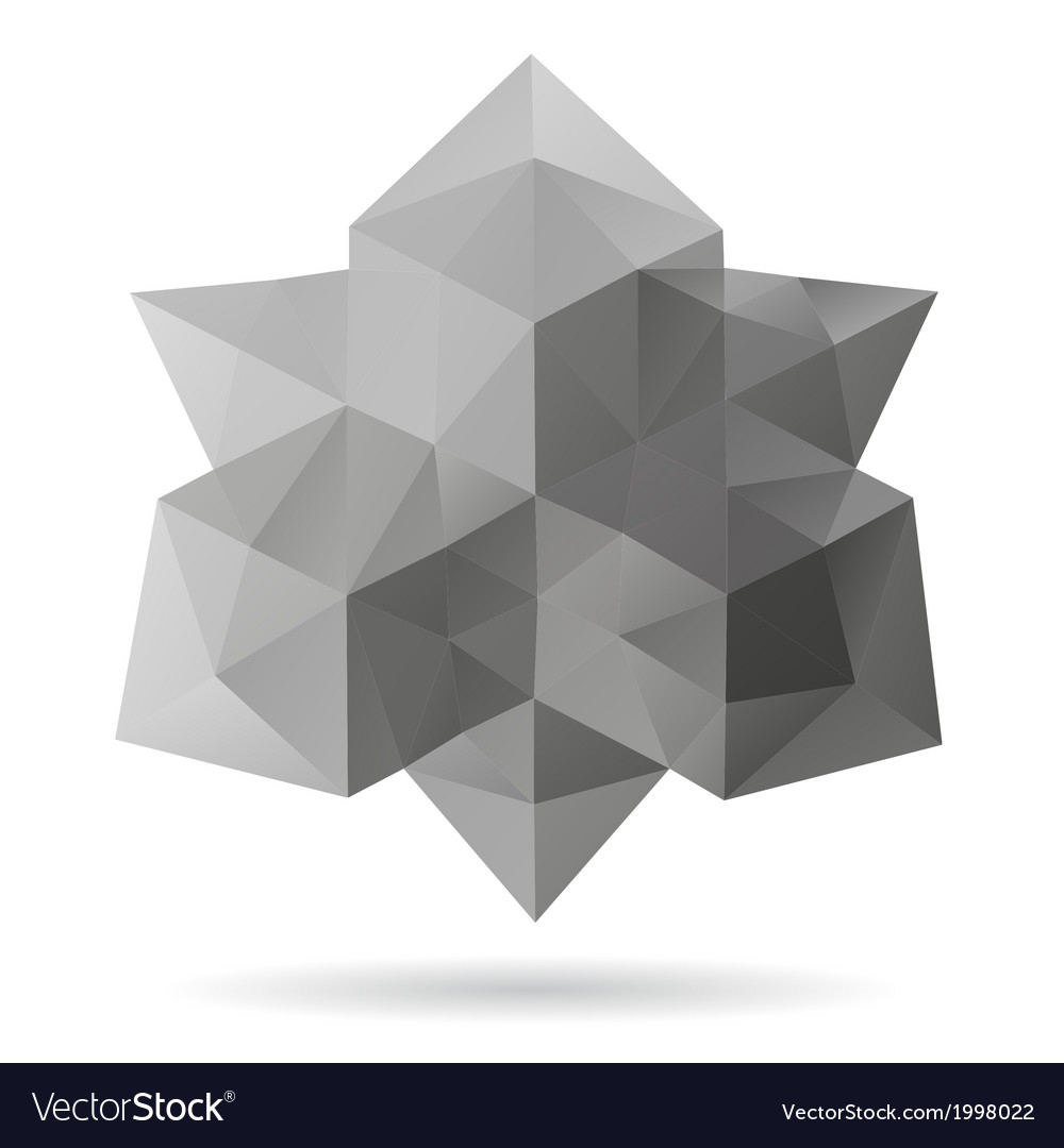 Abstract geometric shape isolated Royalty Free Vector Image