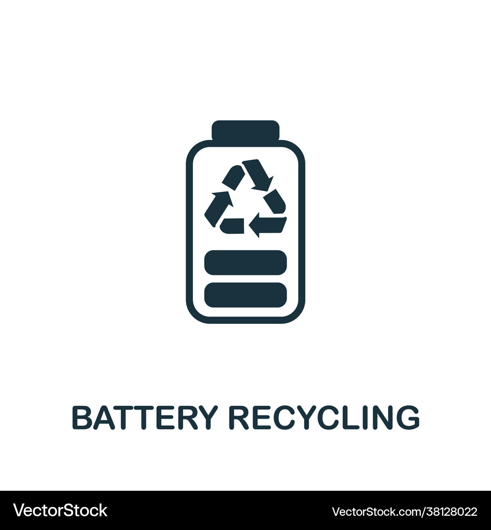 Battery recycling icon simple from recycling Vector Image