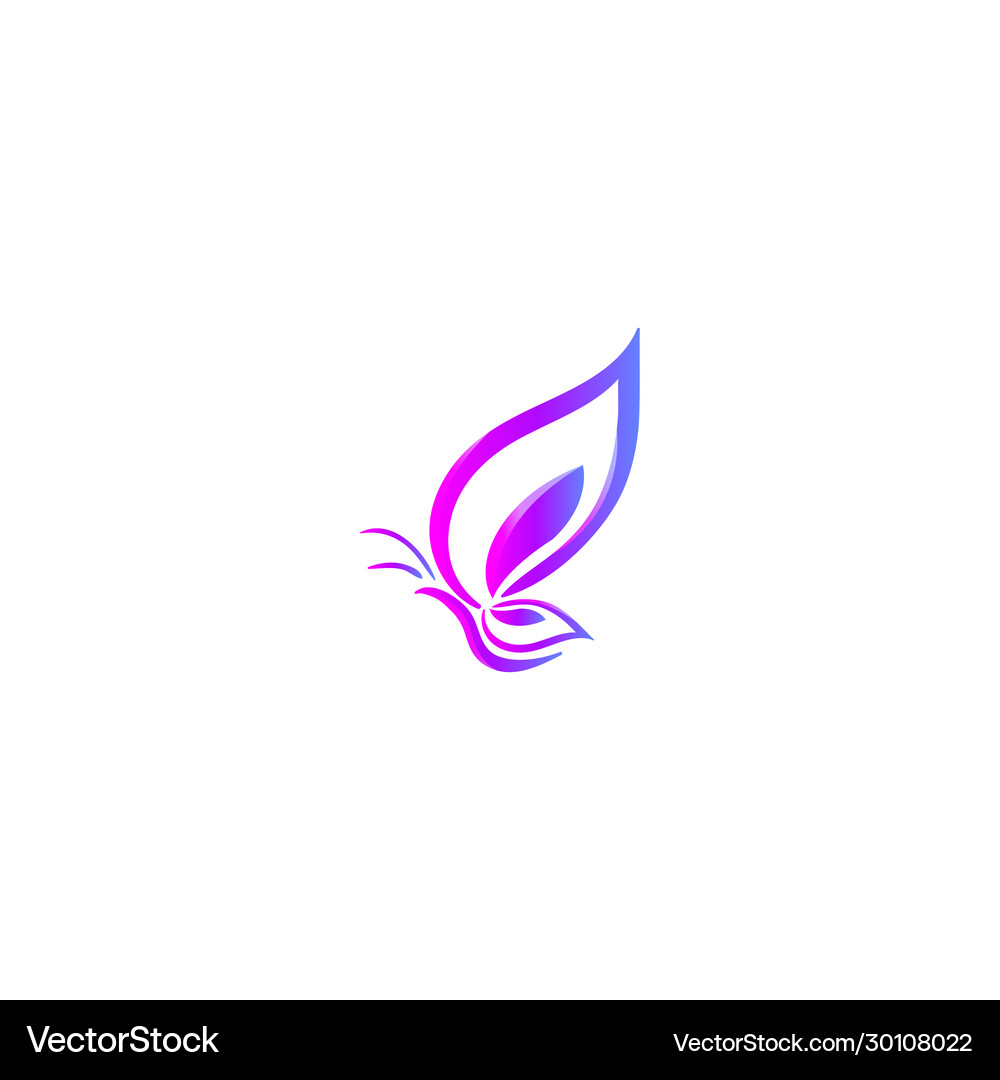 Colorful butterfly logo ideas inspiration Vector Image