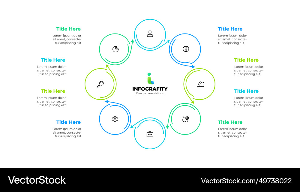 Infographic element of cycle diagram template Vector Image