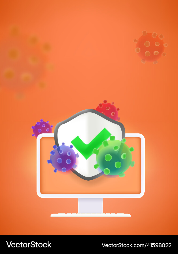 Internet protection from fraud and viruses modern Vector Image