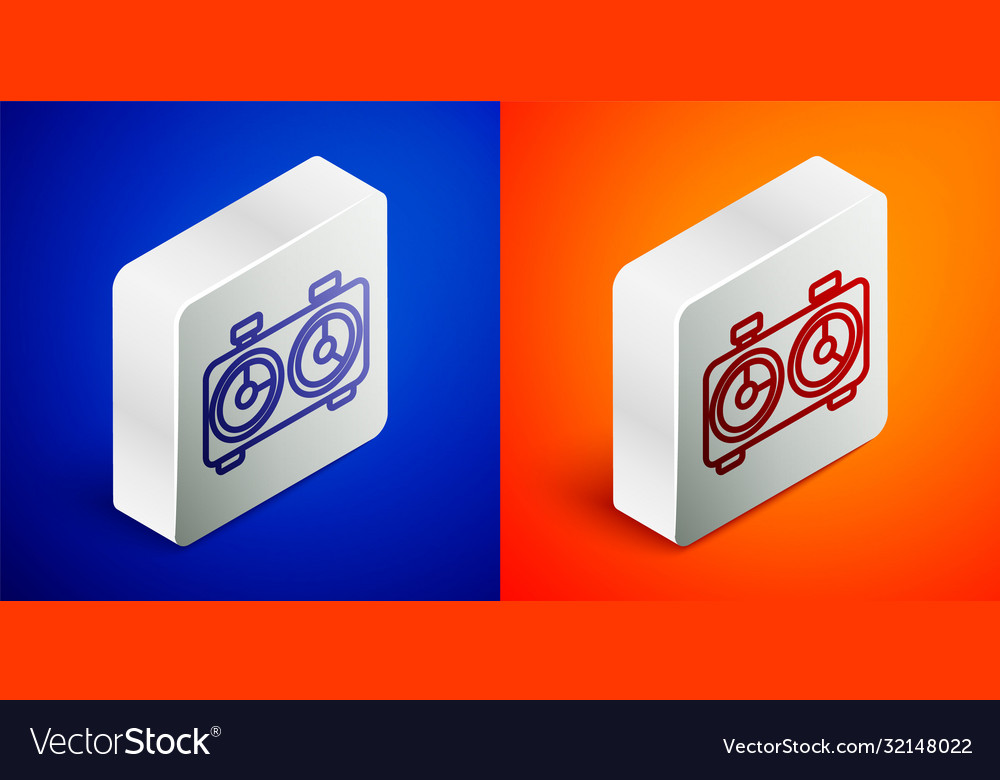 Isometric line time chess clock icon isolated Vector Image Isometric line time chess clock icon isolated Vector Image