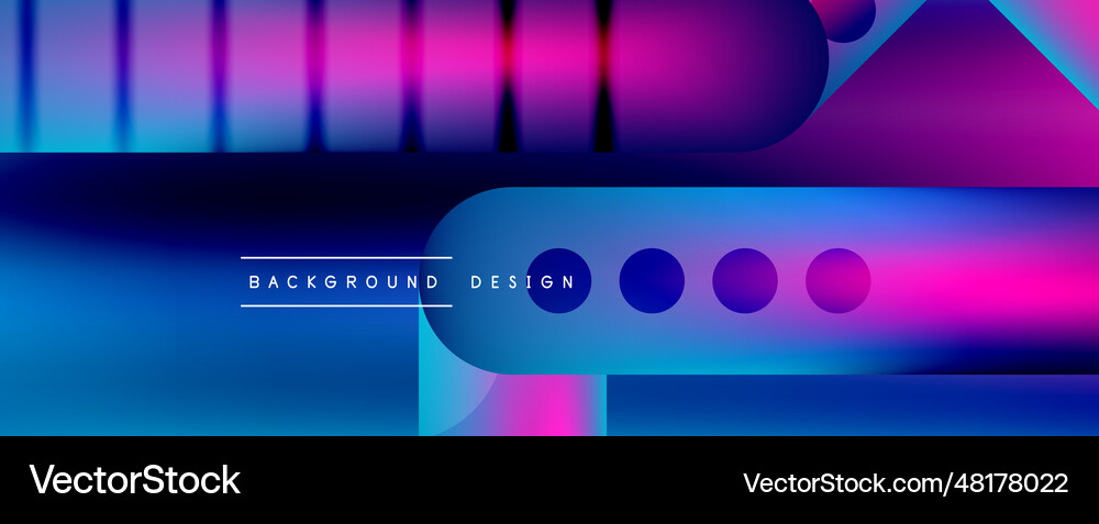 Round shapes and lines with fluid gradients Vector Image