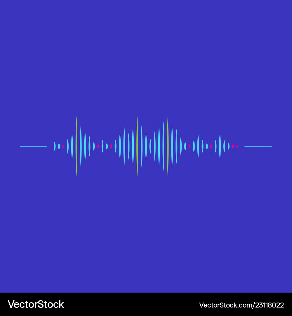 Sound wave rhythm symbol with minimalistic style Vector Image