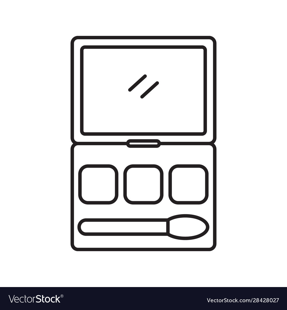 Makeup kit linear icon Royalty Free Vector Image