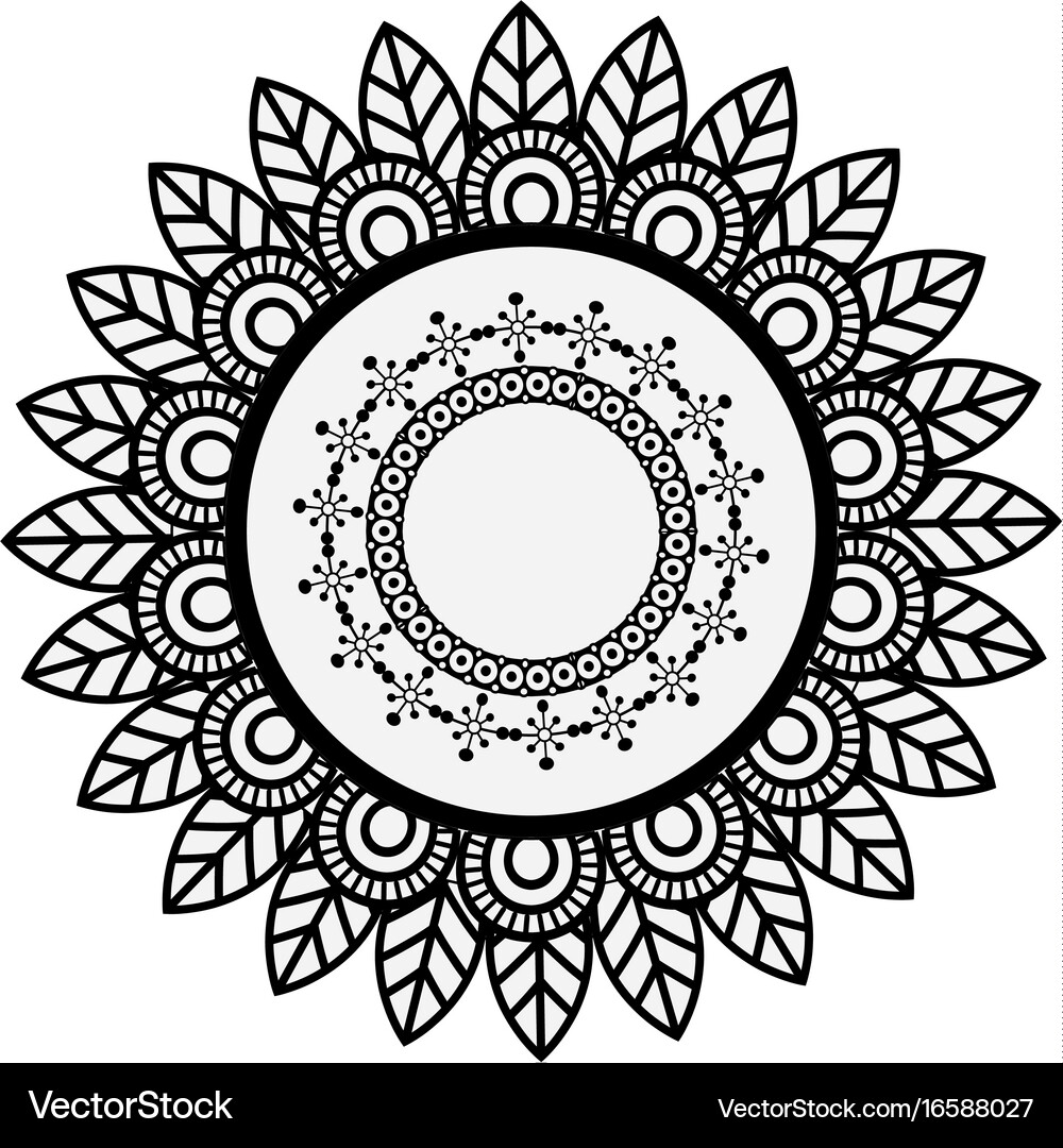 Mandala spiritual symbol Royalty Free Vector Image