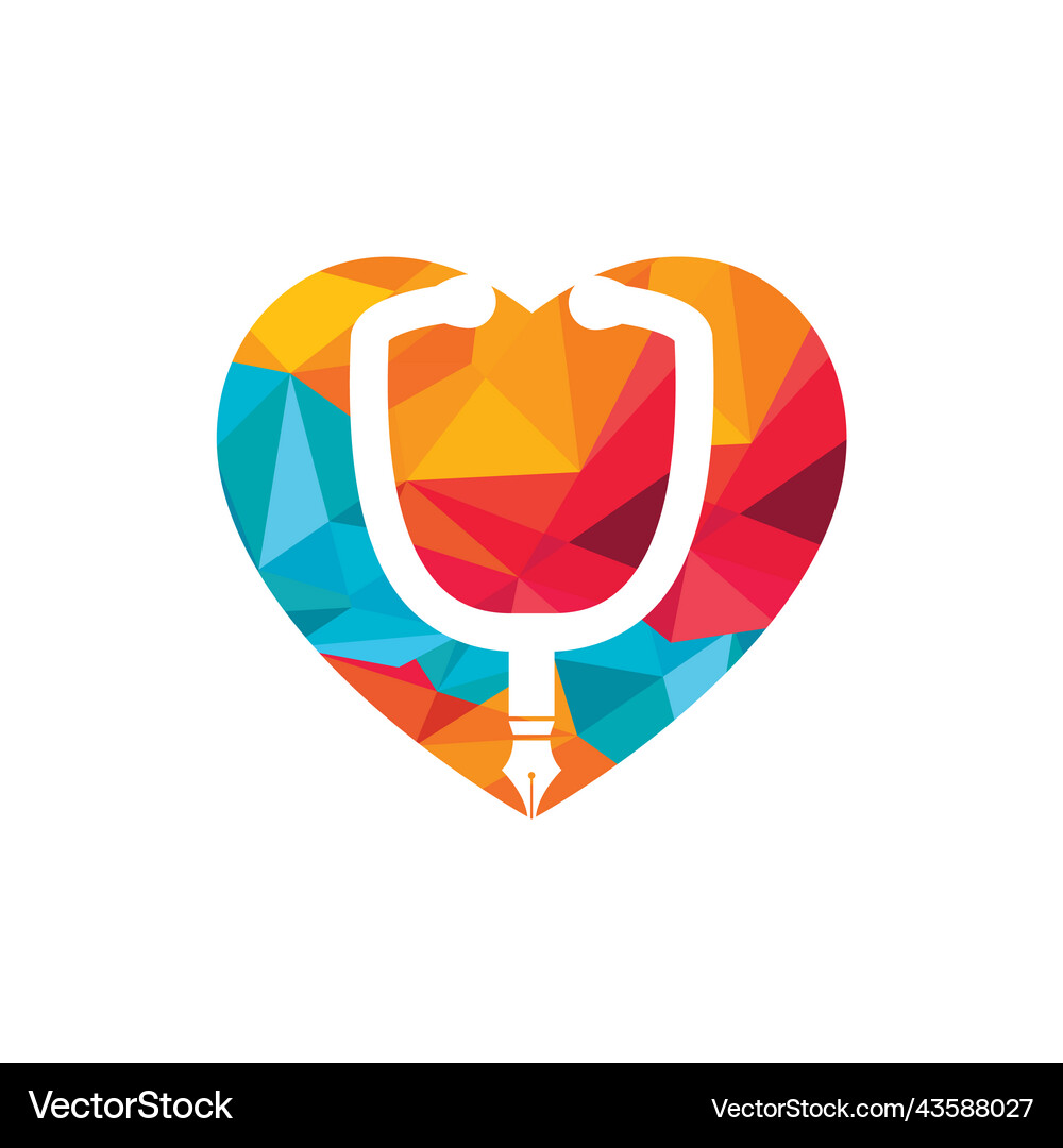 Medical education logo design Royalty Free Vector Image