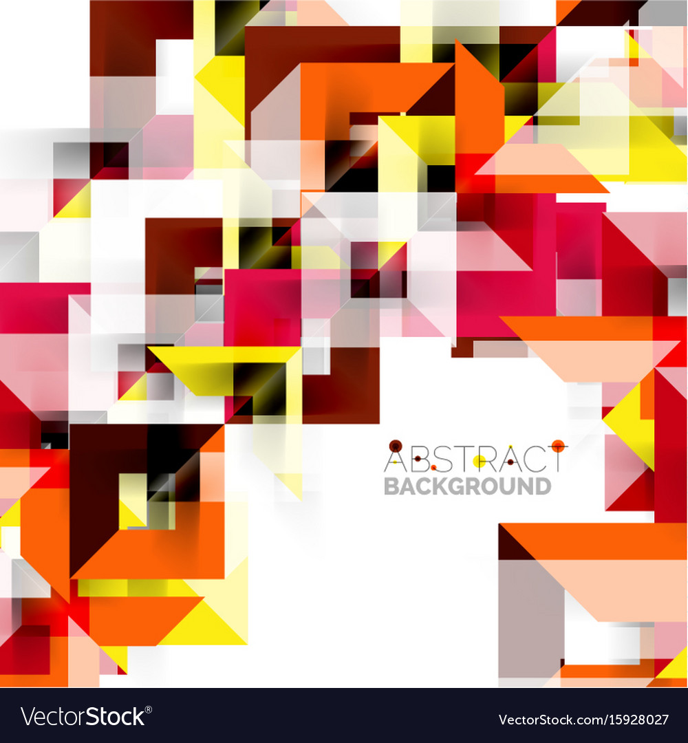 Modern square geometric pattern design on white Vector Image