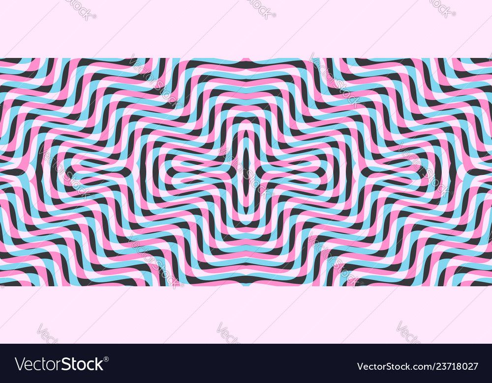 Pattern with optical striped background Royalty Free Vector