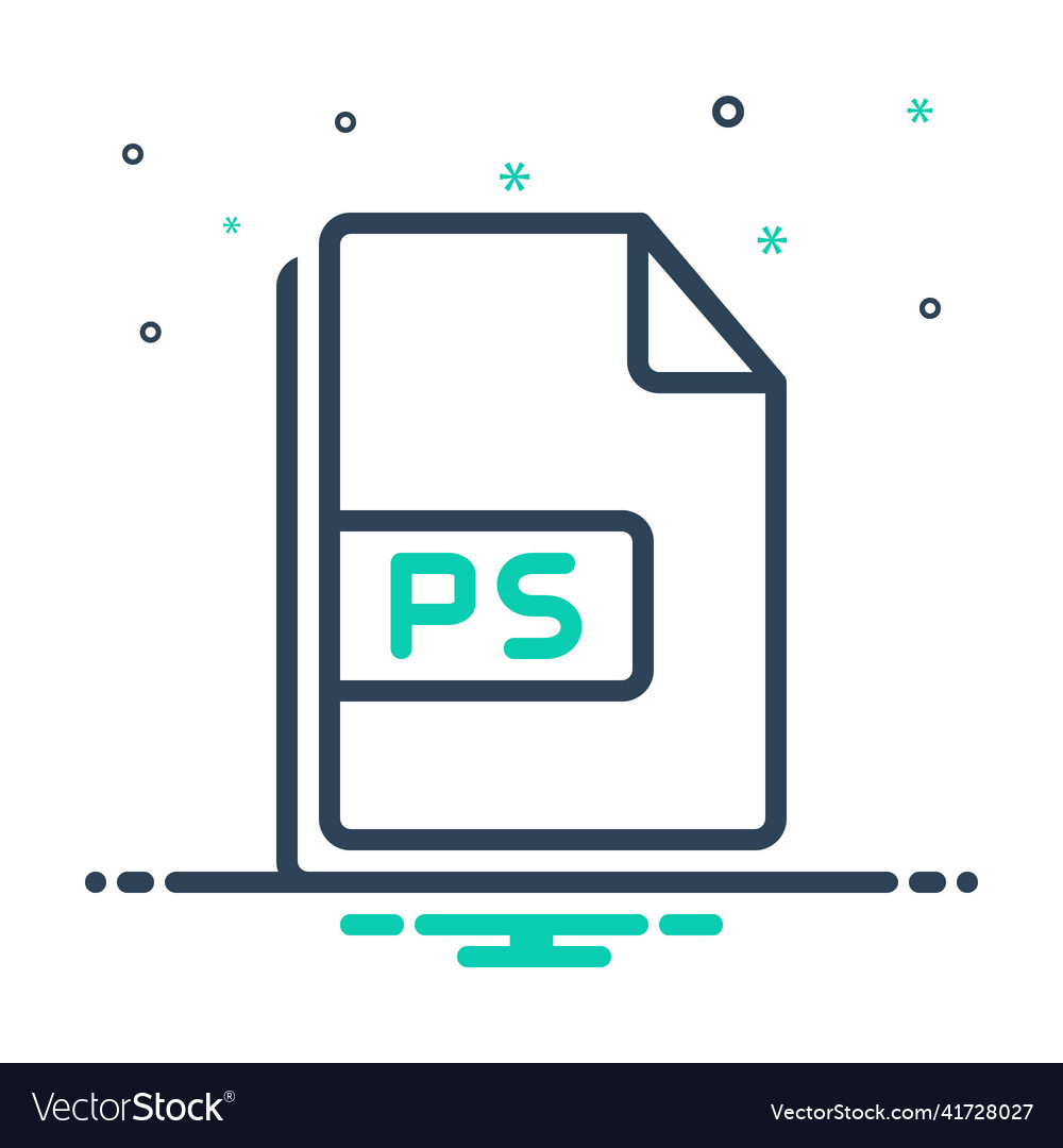 Ps Royalty Free Vector Image - VectorStock
