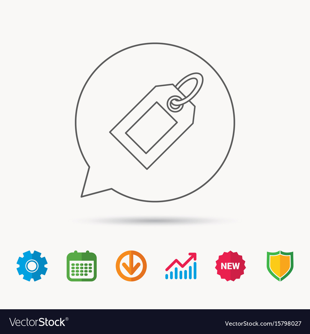 Sale tag icon price label sign Royalty Free Vector Image