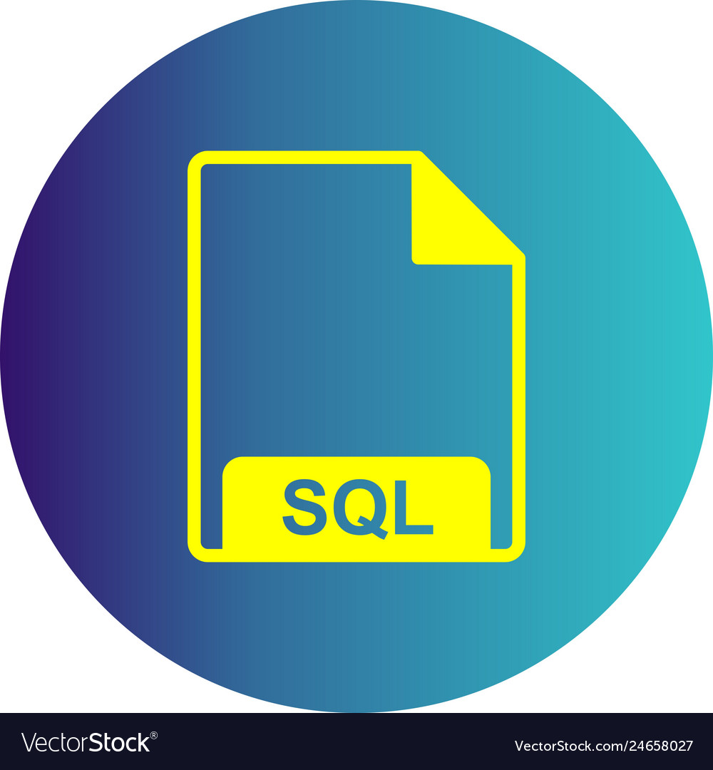 Sql icon Royalty Free Vector Image - VectorStock