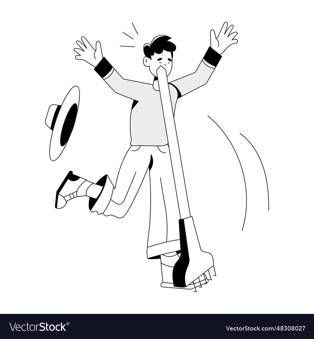 Stepping rake Royalty Free Vector Image - VectorStock